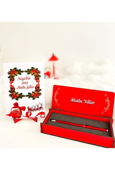 ENK Organizasyon Yılbaşı Kalem Kutusu ve Kart Seti