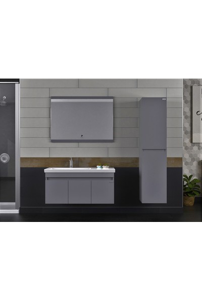 Pierre Cardin Summer 70 cm Mat Antrasit Banyo Dolabı Pierre Cardin Summer 70 cm Mat Antrasit Banyo Dolabı