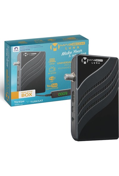 Magbox Luna Full HD USB Mini HD Uydu Alıcısı Tkgsli (Display Gözlü/Kumanda-8525) (Wifi 17287) Magbox Luna Full HD USB Mini HD Uydu Alıcısı Tkgsli (Display Gözlü/Kumanda-8525) (Wifi 17287)