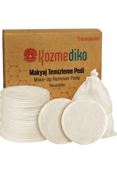 Yıkanabilir Makyaj Temizleme Pedi 20 Adet.yeniden Kullanabilir Organik Bambu Pamuk-Çevre Dostu Yıkanabilir Makyaj Temizleme Pedi 20 Adet.yeniden Kullanabilir Organik Bambu Pamuk-Çevre Dostu