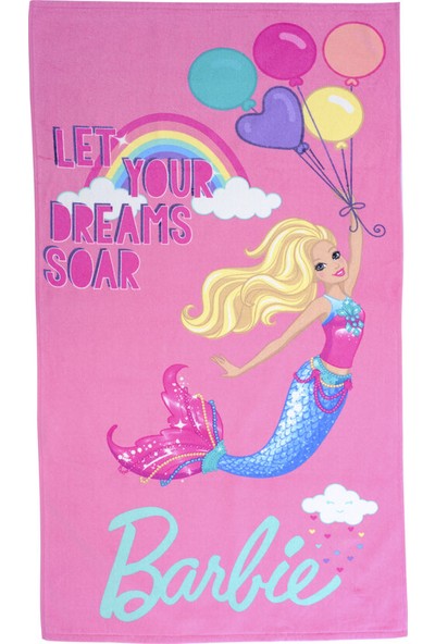 Özdilek Barbie Splash Lisanslı Kadife Plaj Havlusu 70 x 130 cm