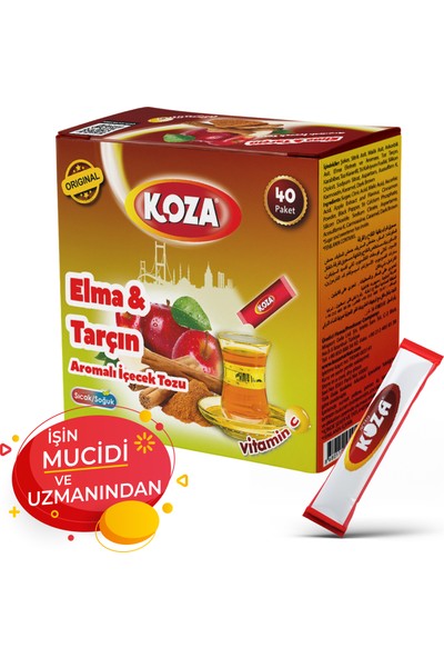 Koza Tek İçimlik Elma-Tarçın Aro. İçecek Tozu (40 Stick) Koza Tek İçimlik Elma-Tarçın Aro. İçecek Tozu (40 Stick)