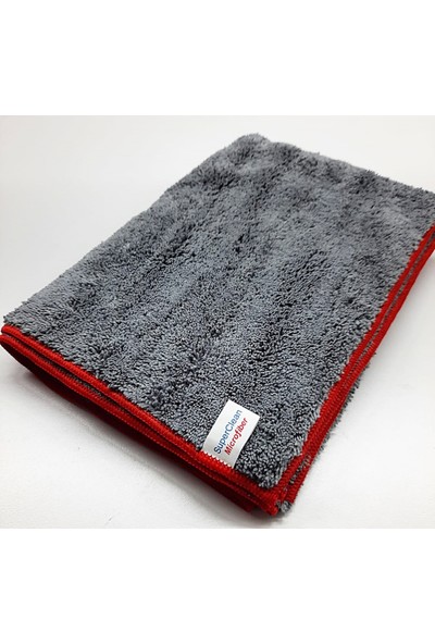SUPERCLEAN MİKROFİBER UBER GREY/BLACK OTO KURULAMA BEZİ 450 GSM 60X90 CM