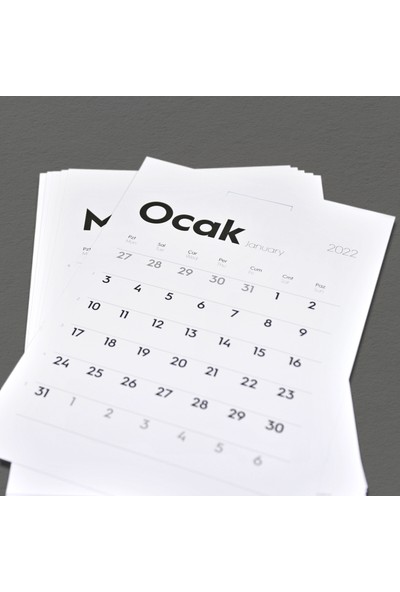 Munu Note Munucal-Xl 2022 Duvar Takvimi Yaprakları 33 x 48 cm Munu Note Munucal-Xl 2022 Duvar Takvimi Yaprakları 33 x 48 cm