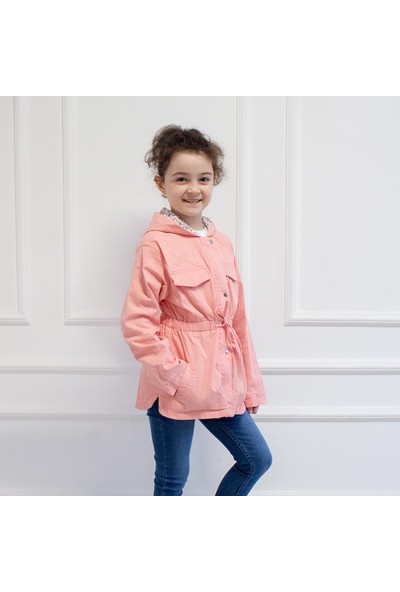 Mutlu Kids Mevsimlik Kapüşonlu Kız Mont (3-7 Yaş)