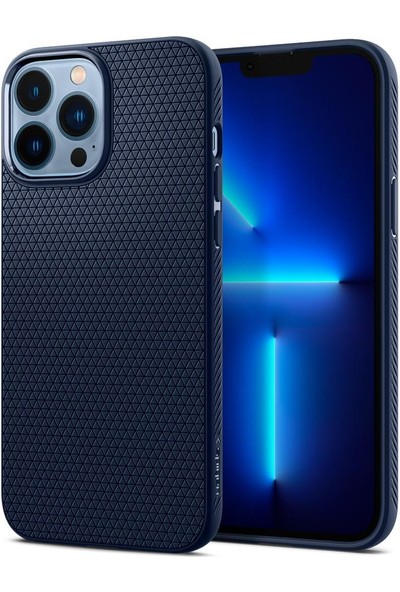 Spigen Apple iPhone 13 Pro Max Kılıf Kılıf Liquid Air Navy Blue - ACS03202
