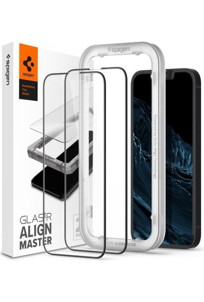 Spigen Apple iPhone 13 Pro / iPhone 13 Uyumlu Kolay Kurulum Ekran Koruyucu GLAS.tR Align Master Full Cover Black (2 Adet) - AGL03387 Spigen Apple iPhone 13 Pro / iPhone 13 Uyumlu Kolay Kurulum Ekran Koruyucu GLAS.tR Align Master Full Cover Black (2 Adet) - AGL03387