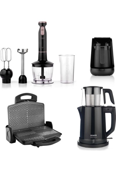 Schafer Smart Elektrikli Çeyiz Seti -Siyah
