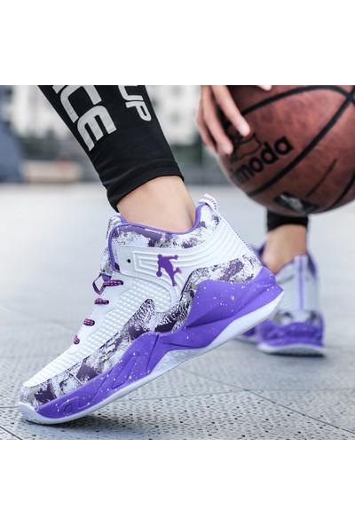 KIN Mor Erkekler Basketbol Ayakkabıları Sneakers Sports Ayakkabı Tpu Koruma (Yurt Dışından)