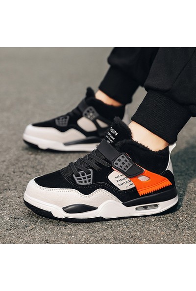 KIN Siyah Turuncu Erkek Basketbol Ayakkabı Sneakers Sports Shick Tek (Yurt Dışından)