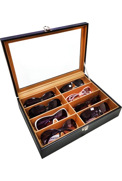 Chavin İthal 8 Li Deri Ahşap Gözlük Kutusu St84