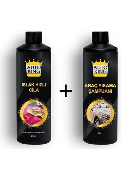 Auto King Araç Yıkama Şampuanı 473ML + Islak Hızlı Cila 473ML Auto King Araç Yıkama Şampuanı 473ML + Islak Hızlı Cila 473ML