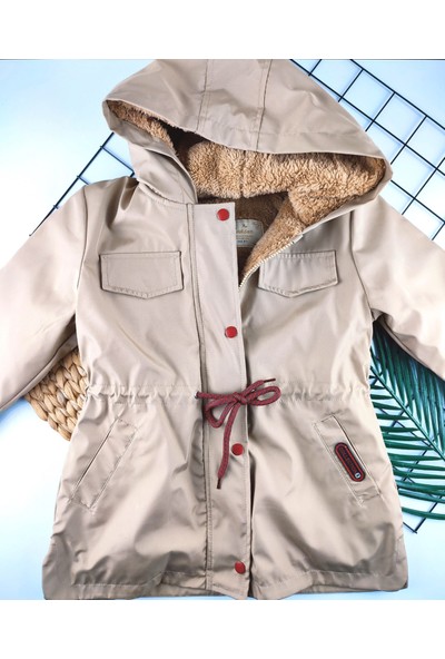 Carino Kız Çocuk Içi Pamuklu Yırtmaçlı Mont