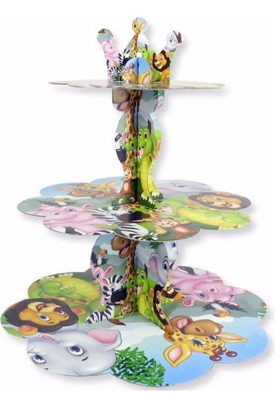 Hediyelikçim Safari 3 Katlı Cupcake Sıtandı