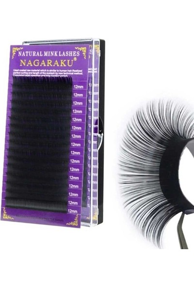 Nagaraku Ipek Kirpik D Kıvrım 0,10 Kalınlık - 10MM Uzunluk Nagaraku Ipek Kirpik D Kıvrım 0,10 Kalınlık - 10MM Uzunluk
