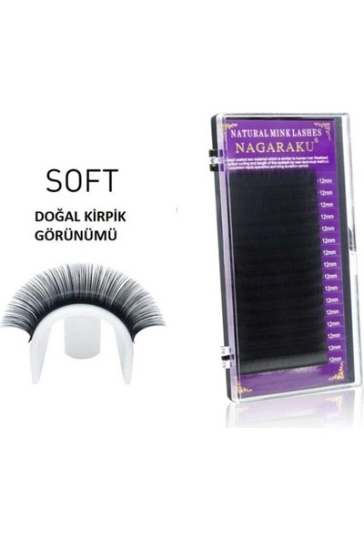 Nagaraku Ipek Kirpik C Kıvrım 0,10 Kalınlık - 12MM Uzunluk Nagaraku Ipek Kirpik C Kıvrım 0,10 Kalınlık - 12MM Uzunluk