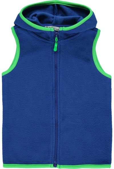 Civil Boys Erkek Çocuk Kapüşonlu Yelek 2-5 Yaş Saks Mavisi