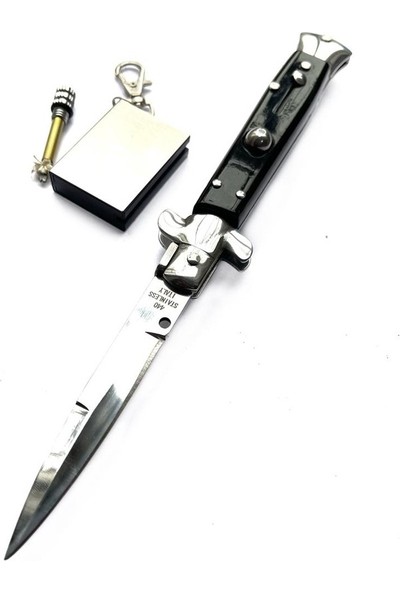 Taskafa - St-01 Siyah Italy Stiletto Çakı * Kibrit Çakmak Hediyeli Taskafa - St-01 Siyah Italy Stiletto Çakı * Kibrit Çakmak Hediyeli