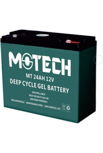 Motech 12 Volt 24 Ah Amper Jel Akü Motech 12 Volt 24 Ah Amper Jel Akü