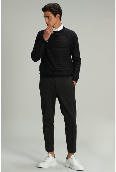 Lufian Trex Smart Erkek Chino Pantolon Tailored Fit Antrasit Lufian Trex Smart Erkek Chino Pantolon Tailored Fit Antrasit