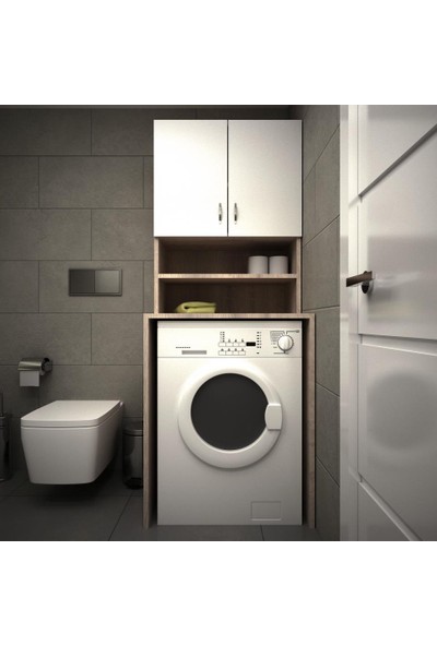 Era Home Erahome Çamaşır Makinesi Alt ve Üst Dolap Takımı Sonomo/beyaz Era Home Erahome Çamaşır Makinesi Alt ve Üst Dolap Takımı Sonomo/beyaz