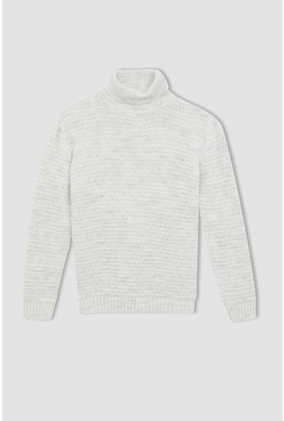 DeFacto Kız Çocuk Regular Fit Boğazlı Yaka Kazak X0704A621WN DeFacto Kız Çocuk Regular Fit Boğazlı Yaka Kazak X0704A621WN