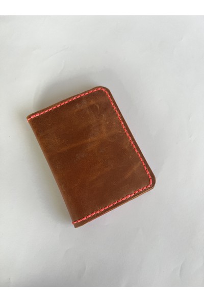 By Sergio Aksesuar Kahverengi El Yapımı Hakiki Deri Cüzdan