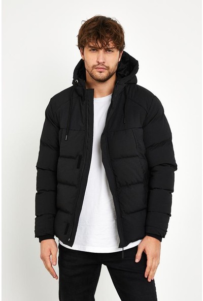 SCFashion Içi Polarlı Su ve Rüzgar Geçirmez Siyah Erkek Mont SCFashion Içi Polarlı Su ve Rüzgar Geçirmez Siyah Erkek Mont