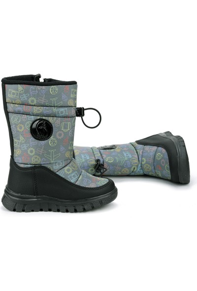 Kiko Kids Nuh Fermuarlı Kız Çocuk Kar Botu Ayakkabı