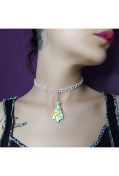 Mama Okaliptus El Yapımı Çam Ağacı Choker Tasma Kolye Seramik Kil Dövme Kolye Inci Choker Yılbaşı Yeniyıl Tel Mama Okaliptus El Yapımı Çam Ağacı Choker Tasma Kolye Seramik Kil Dövme Kolye Inci Choker Yılbaşı Yeniyıl Tel