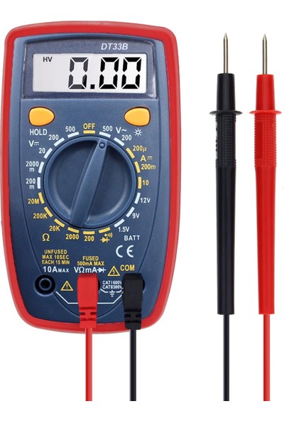 Polaxtor Ölçü Aleti Dijital Avometre Buzzerlı DT-33B Polaxtor Ölçü Aleti Dijital Avometre Buzzerlı DT-33B