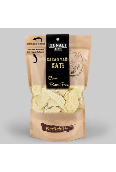 Tunalı Life Katı Kakao - Saf Kakao Yağı - Yenilebilir - 250 gr Tunalı Life Katı Kakao - Saf Kakao Yağı - Yenilebilir - 250 gr