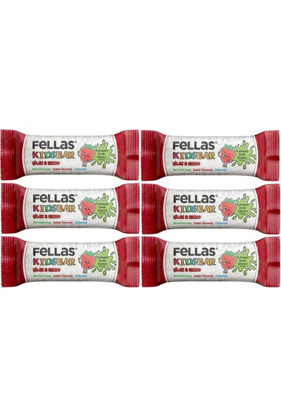 Fellas Kids 28 Gr. Çilekli Kakaolu Meyve Bar 6'lı Set Fellas Kids 28 Gr. Çilekli Kakaolu Meyve Bar 6'lı Set