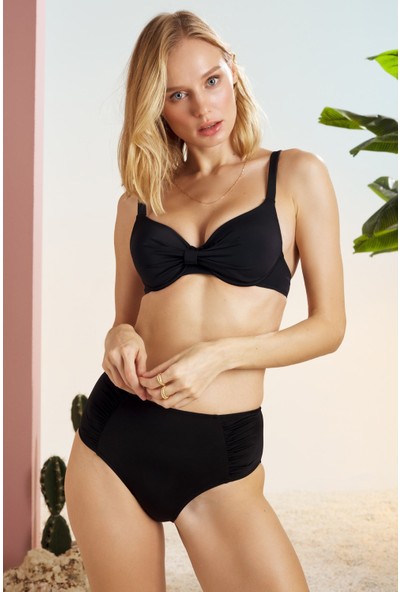 Pierre Cardin Kaplı Toparlayıcı Balenli Bikini Takım 211266 Siyah