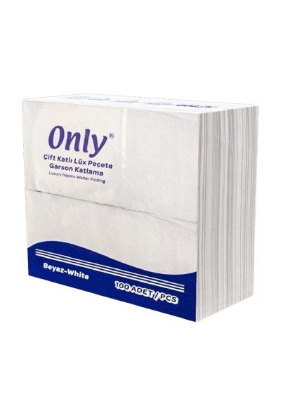 Çift Katlı Lüx Peçete Beyaz 33X31