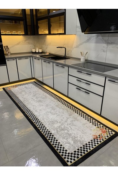 Brillant Ower Saçaksız Lateks Deri Taban Mutfak Halısı