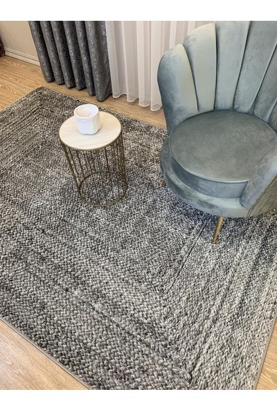 Brillant Hasır Jüt Görünümlü Claris Lateks Kaymaz Taban Halı