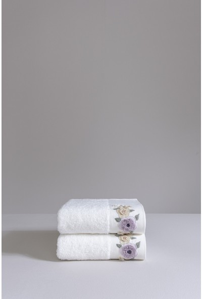 Ekru Kiev 50x90 Cm 2'Li Havlu Seti