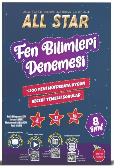 Newton Yayınları 8. Sınıf All Star Fen Bilimleri 16 Deneme Sınavı