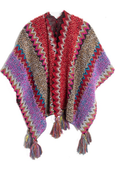 Wonderland Kadın Büyük Beden Hırka Panço (Yurt Dışından)