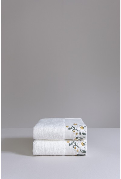 Ekru Madrid 50x90 Cm 2'Li Havlu Seti