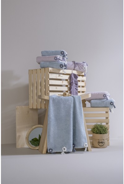 Mavi Paris 50x90 Cm + 70x140 Cm 2'Li Havlu Seti