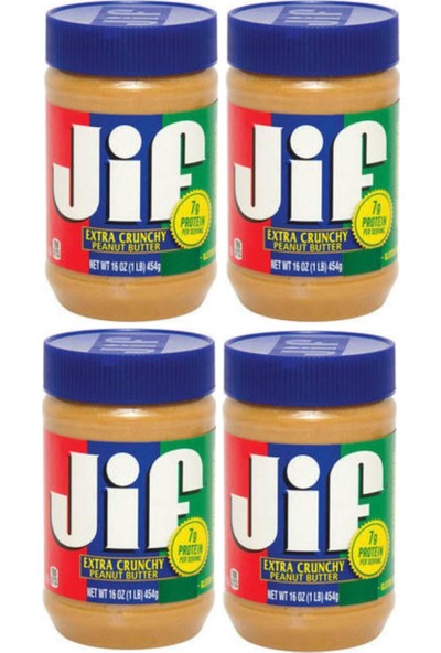 Jif 454 Gr. Extra Crunchy Ezme 4'lü Set