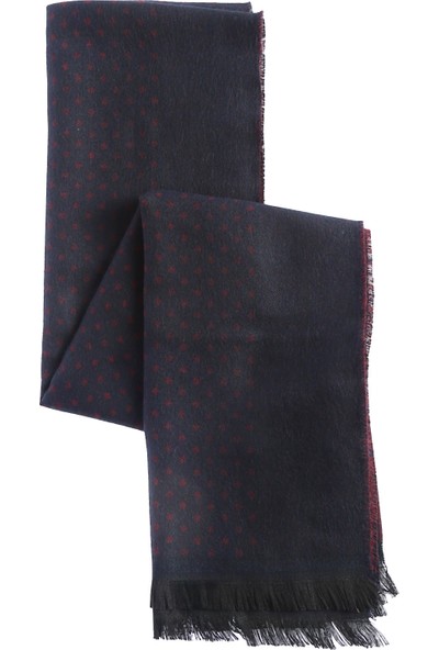 ALTINYILDIZ CLASSICS Erkek Bordo-Gri Desenli Atkı