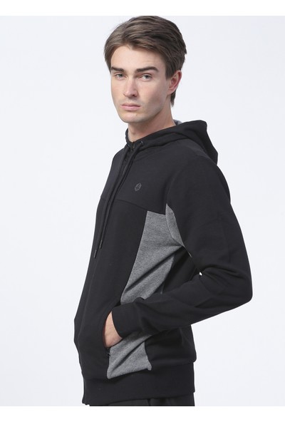 Hammer Jack Ludvig U Yaka Uzun Kollu Standart Kalıp Düz Siyah Erkek Sweatshirt