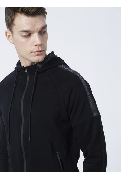 Aeropostale E-Solomon Kapüşonlu Uzun Kollu Standart Kalıp Düz Siyah Erkek Sweatmont Aeropostale E-Solomon Kapüşonlu Uzun Kollu Standart Kalıp Düz Siyah Erkek Sweatmont