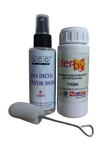 Derby Deri Eşya ve Ayakkabı Likit Bakım Rötuş Boyası ve Sağdıç Temizleme Sıvısı 100 ml Derby Deri Eşya ve Ayakkabı Likit Bakım Rötuş Boyası ve Sağdıç Temizleme Sıvısı 100 ml