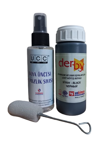 Derby Deri Eşya ve Ayakkabı Likit Bakım Rötuş Boyası ve Sağdıç Temizleme Sıvısı 100 ml Derby Deri Eşya ve Ayakkabı Likit Bakım Rötuş Boyası ve Sağdıç Temizleme Sıvısı 100 ml
