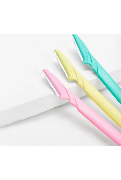 Croc Kaş Usturası 3lü Kaş Düzeltici Şekillendirici Jilet Yüz Temizleyici Epilatör