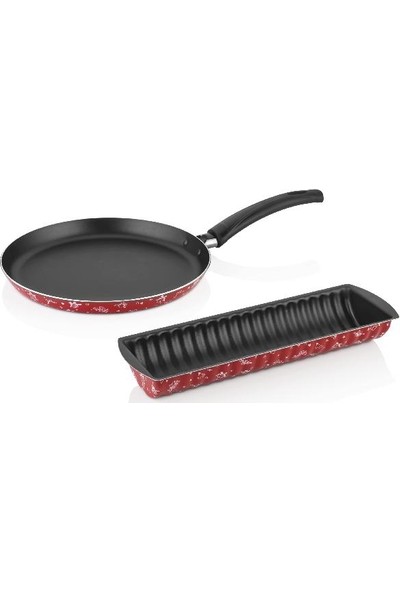 Papilla Lotus 25 cm Krep Tava ve Baton Kek Kalıbı 2'li Set Papilla Lotus 25 cm Krep Tava ve Baton Kek Kalıbı 2'li Set